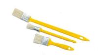 China Custom Plastic Handle Radiator Paint Brush with White Bristles for Wood Stain and All Paint Types for sale