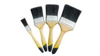 China Industrial Wood Handle Black Bristle Paint Brush 2 Inch for Efficient Painting for sale