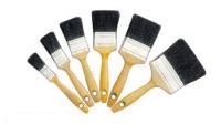 China Bulk 100 Pure Bristle Paint Brush 20mm 30mm 50mm Wood Handle Tin Ferrule for sale