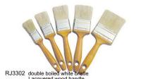 China Industrial Paint Brush Set Double Boiled White Polyester Bristle 2 Inch 4 Inch for sale