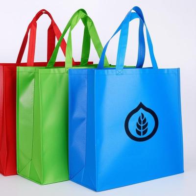 China Nonwoven Reusable Grocery Tote Bags 2000 Pieces Custom Logo Eco Friendly Shopping for sale