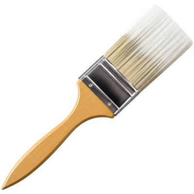 China Synthetic Filament Brush Short Bristle White Polyester Scrubbing Brush Wood or Plastic Handle for sale