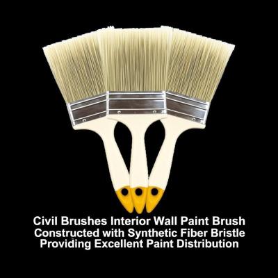 China 6 Inch Wide Bristle Paint Brush Synthetic Fiber Water Resistant for Interior Wall Wood Surface for sale