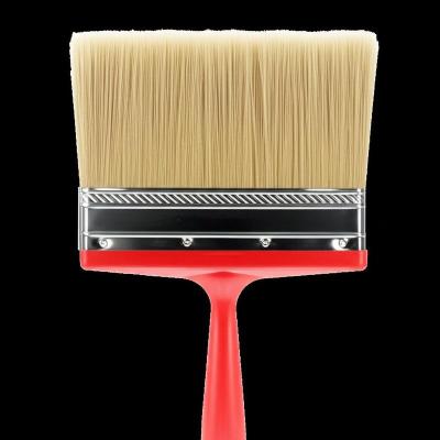 China Synthetic Fiber Bristle Paint Brush 6 Inch Handle for Wood Walls Industrial Painting for sale