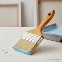 China Medium Synthetic Filament Brush with Aluminum Ferrule White Bristle for Industrial Cleaning for sale