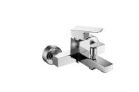 China Corrosion Resistant Brass Wall Mounted Bath Mixer Faucet With One Handles for sale