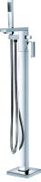 China Stylish Floor Standing Bath Taps Chrome Finish Bathtub And Shower Faucets for sale