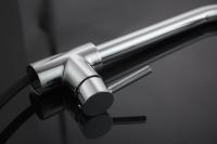 China Brass Single Handle Kitchen Faucet Mixer Taps Contemporary Style for sale