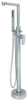 China Polished Freestanding Brass Bath Taps , Bathtub Shower Mixer Faucet for sale