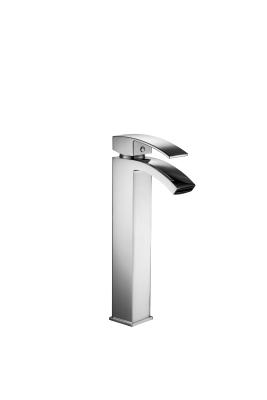 China High Rise Chrome Finish Brass Basin Mixer Taps For Bathroom T8322L for sale