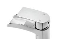 China Single Handle Sink Faucet Tap Polished Deck Mounted Bathroom Basin Taps for sale