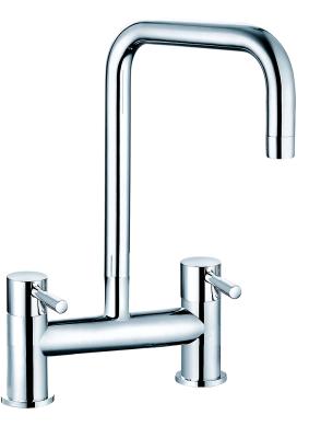 China Contemporary Double Handle Brass Kitchen Mixer Taps For Kitchen T81026 for sale