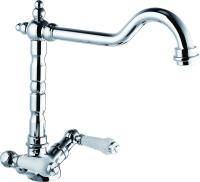 China Special Kitchen Mixer Taps Double Handles Chrome Finish 250 Mm Height for sale