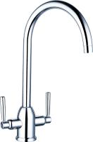 China Brass Height Kitchen Mixer Taps Designed with Double Handles T81032 for sale