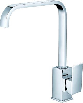 China Modern Style Kitchen Mixer Taps Chrome Finish Kitchen Basin Faucet for sale