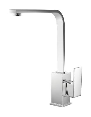 China Single Handle Chrome Finish Contemporary Kitchen Mixer Taps T81047 for sale
