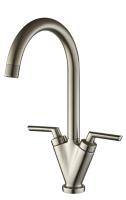 China Double Handle Brass Kitchen Mixer Taps With Single Hole T81011 for sale