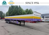 China New Style 3 Axle 40ft Dropside Flatbed Trailer Exported To Tanzania for sale