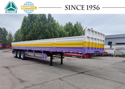China New Style 3 Axle 40ft Dropside Flatbed Trailer Exported To Tanzania for sale
