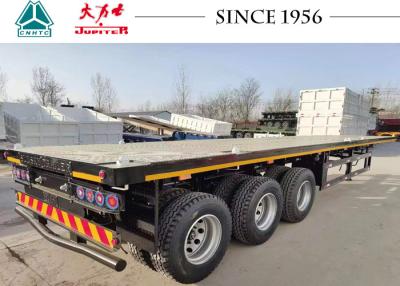 China 3 Axle Aluminum Flatbed Semi Truck Trailer 40ft for sale