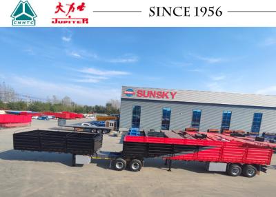China Superlink Drop Side Trailer 20FT +40FT 2 Axles Drop Side Interlink Trailer for sale