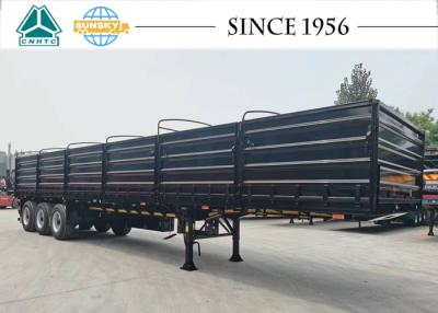 China Grain Semi Trailer Drop Side Semi Trailer 30 Ton Trailer With Sideboard for sale