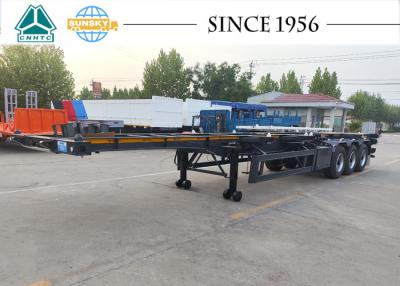 China Skeletal Semi Trailer Tri Axle Container Trailer For Sale Container Semi Trailer for sale