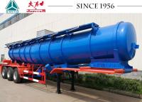China 18000 Liters Stainless Steel Acid Tanker Trailer Long Using Life With BPW Axles for sale
