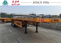 China 40 FT Flatbed Trailer With Spring Suspension For Container Transport for sale