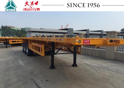 China 40 FT Flatbed Trailer With Spring Suspension For Container Transport for sale