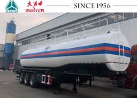 China 39000 Liters Fuel Tanker Trailer High Safety Factor For Carrying Fuel / Diesel for sale