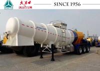China Heavy Duty 3 Axles Acid Tanker Trailer High Tensile Carbon Steel Body Material for sale