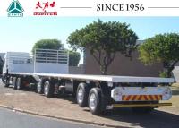 China Lightweight Interlink Flat Deck Gooseneck Trailers For Long Distance Transportation for sale
