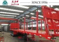 China 40FT 3 Axles Flatbed Trailer Impact Resistance With Side Wall For Wood Transport for sale
