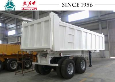 China Durable 20 To 30 CBM 30 Tons 2 Axle Square Shaped Tipper Semi-Trailer for sale