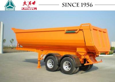 China 27 CBM 30 Tons End Dump Trailers U Shape Easy Maintenance With Spring Suspension for sale