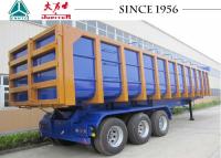 China U Shaped Semi Dump Trailers , 33 CBM 3 Axle Trailer With Spring Suspension for sale