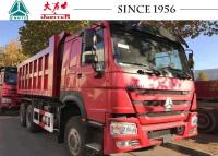 China 6X4 10 Wheeler HOWO Dump Truck For Mining In Red Color , Free Maintenance for sale