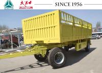 China 30FT 2 Axle Storehouse Pulling Flatbed Trailer For Africa , Mechanical Suspension for sale