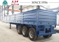 China 3 axle Drop Side Wall Flatbed Trailer for sale