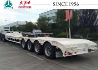 China 70 Tons 4 Axle Low Bed Trailer Lowboy Trailer To Carry Container And Equipment for sale