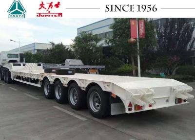 China 70 Tons 4 Axle Low Bed Trailer Lowboy Trailer To Carry Container And Equipment for sale