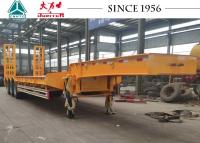 China 50 Tons 13m To 16m Semi Low Bed Trailer For Equipment Rental In Yellow for sale
