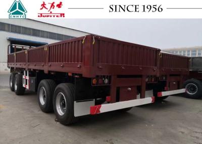 China Bulk Cargo Transport 30FT Side Wall 4 Axle Drawbar Trailer for sale
