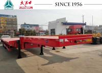 China 12 Meter Low Bed Trailer With Spring Ramp For Transport Excavators for sale
