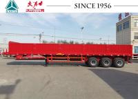 China 3 Axles 40ft Drop Side Flatbed Trailer For Shipping Container for sale