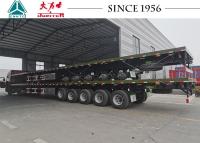 China 70 Tons Airbag Suspension 5 Axle Flatbed Trailer For Heavy Cargo for sale