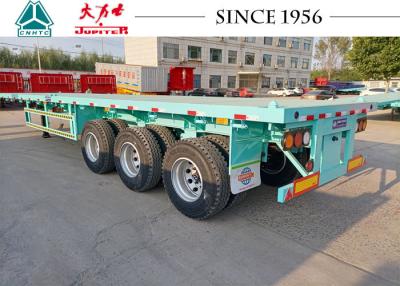 China Carbon Steel 40ft 3 Axle Flatbed Trailer For Carrying Container for sale