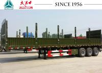 China 3 Axle Fence Side Wall Flatbed Trailer With Spring Suspension for sale