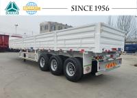 China 3 Axles Drop Side Wall Flatbed Trailer Exported To Zimbabwe for sale